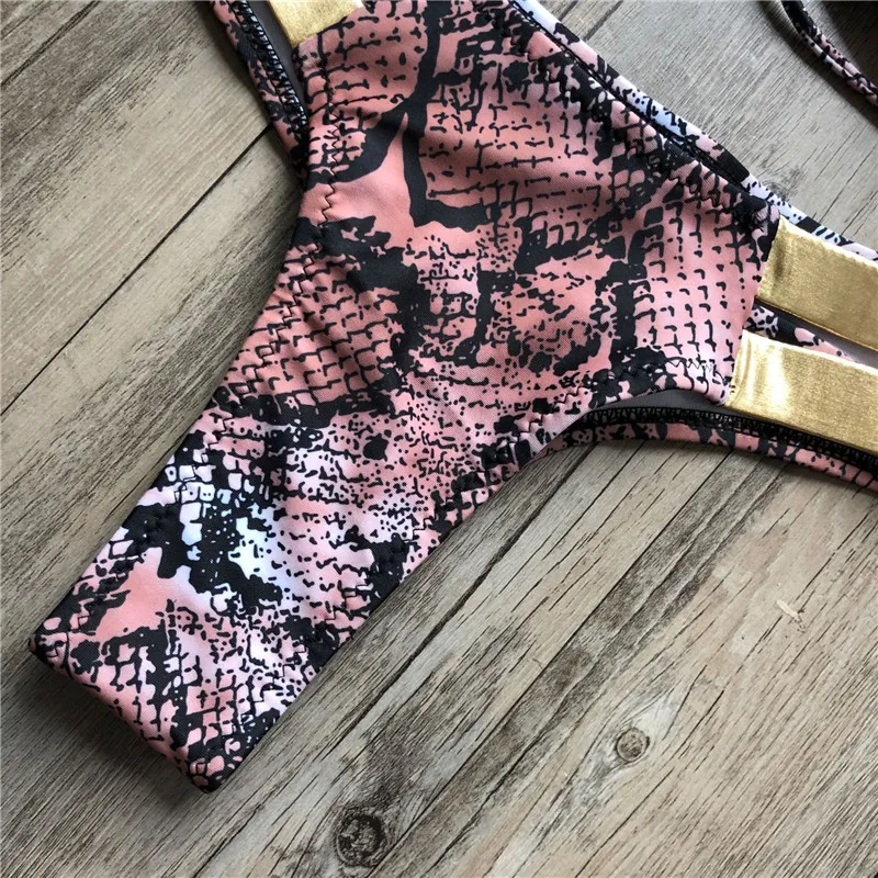 Pu Leather Bikini Set Red Triangle Swimwear Women 2021 Fashion Summer ...