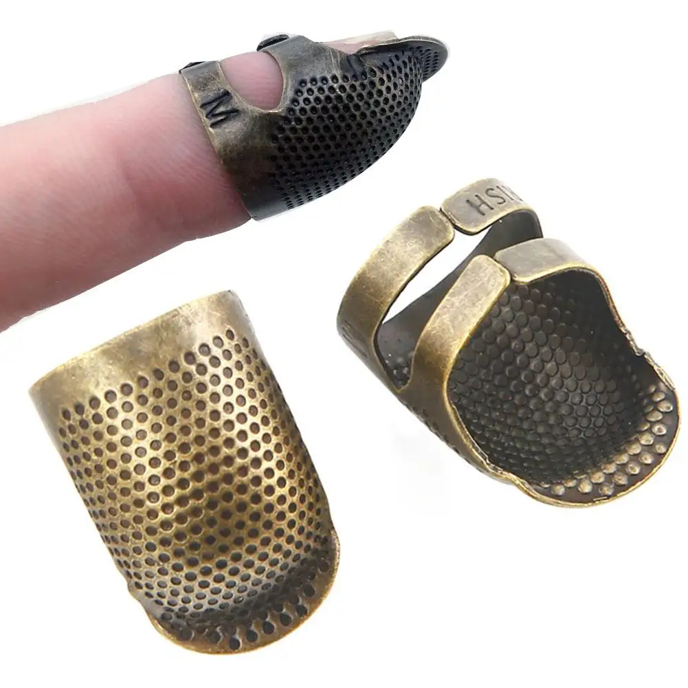 Adjustable-Retro-Finger-Protector-Antique-Thimble-Ring-Handworking ...