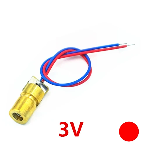 650nm 5mW Red Point / Line / Cross Laser Module Head Glass Lens ...