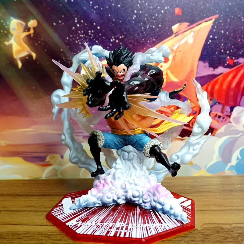 17.5 cm japanese anime one piece figure one piece Luffy statue action ...