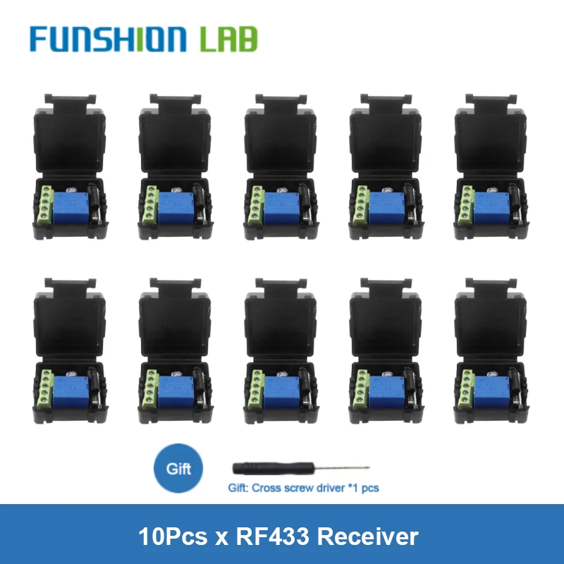 FUNSHION DC 12V 1 CH Wireless Remote Control Relay Switch Module ...