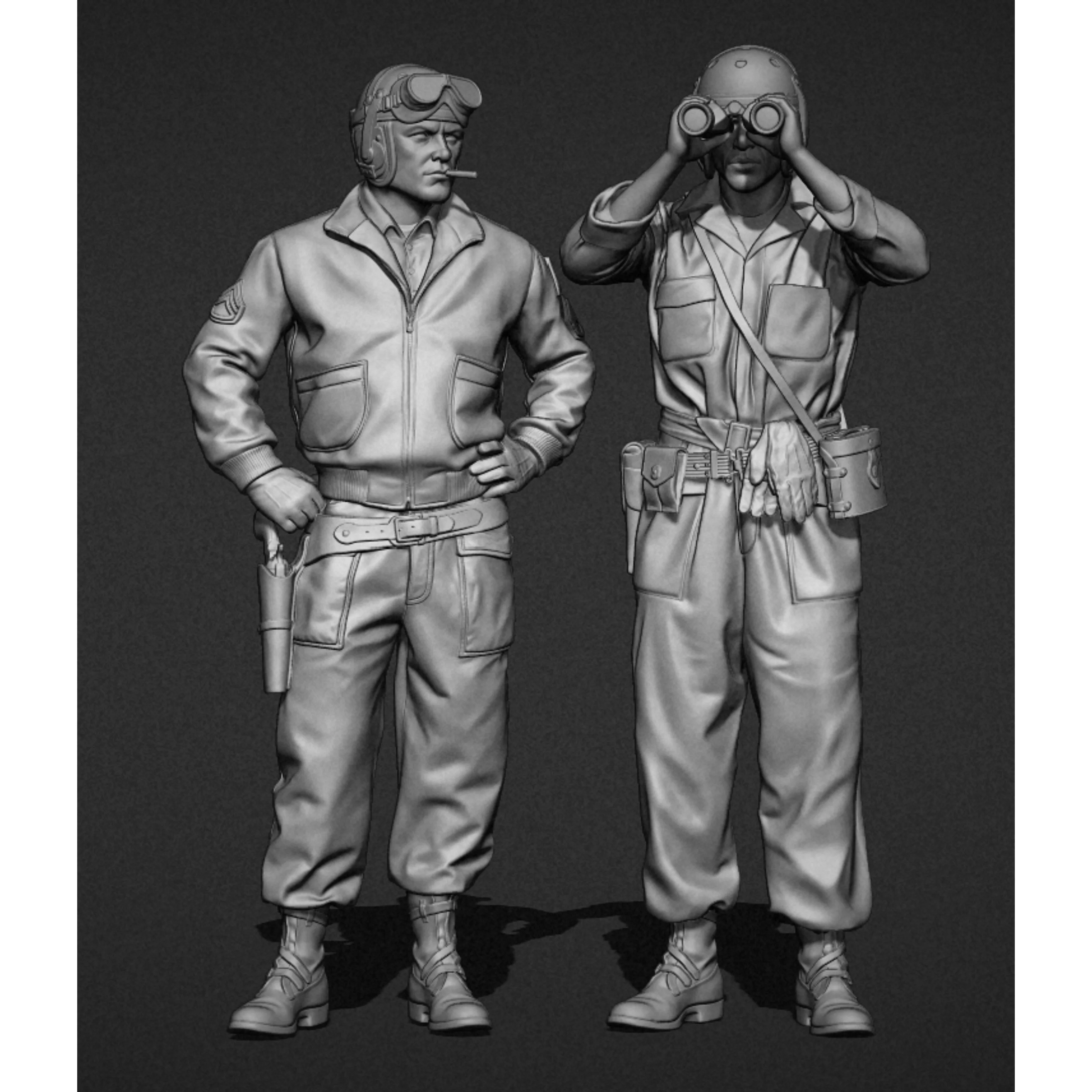 1/35 Resin Figures Model kits 2 Figures Unassambled Unpainted 309|Model ...