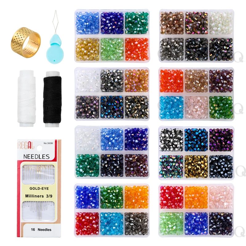 600Pcs-Lot-4mm-Plated-Colorful-Glass-Beads-For-Craft-DIY-Clothing-beads ...
