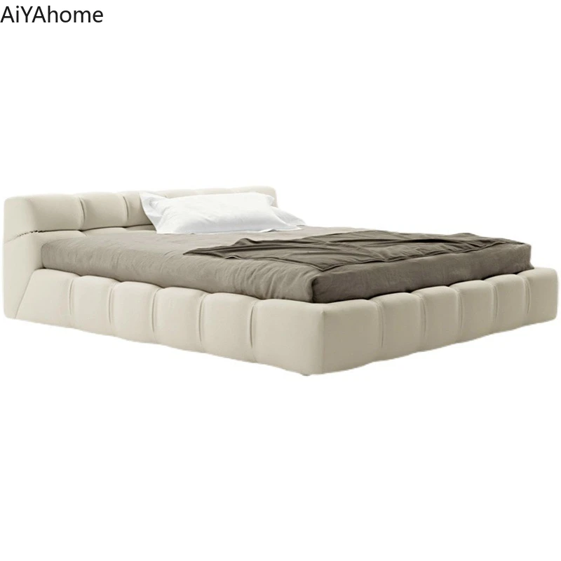 Modern Big Size Lit 2 Personnes Fabric Upholstered Tatami Tufty Soft ...