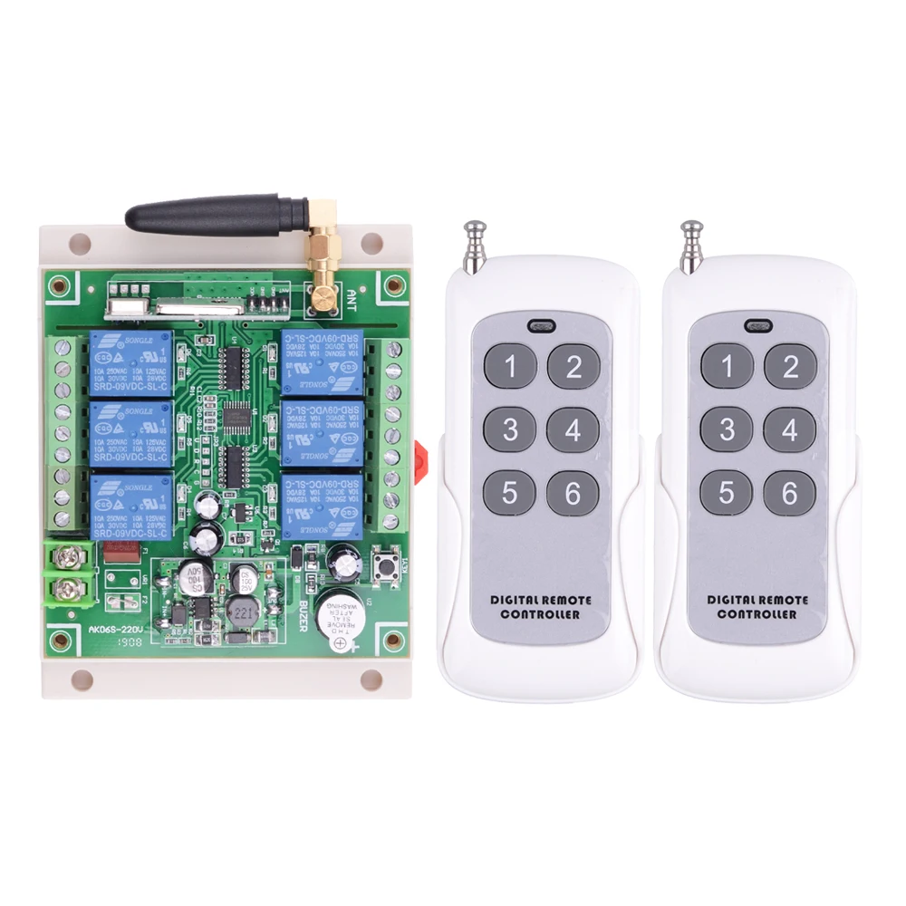 DC-12V-24V-36V-6-CH-RF-Wireless-Remote-Control-Switch-System-6CH-10A ...