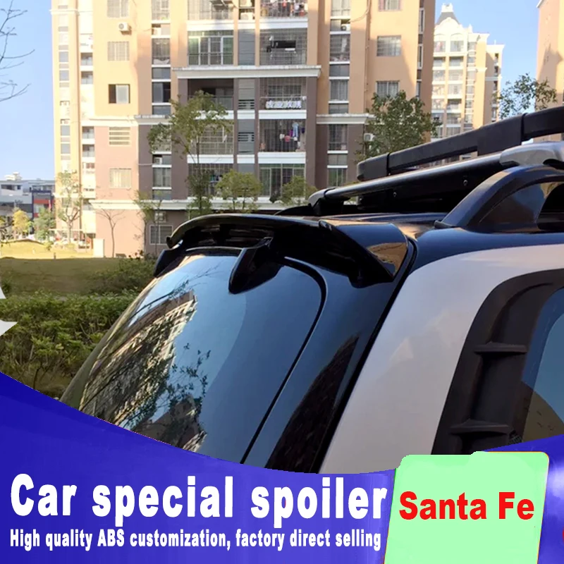 high quality ABS material rear window roof spoiler for hyundai santa fe ...