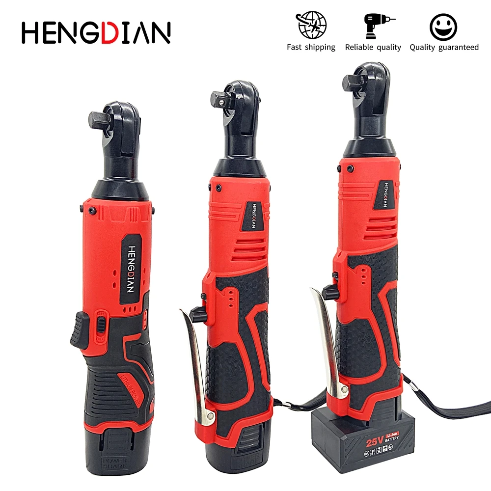 12v/18v/25v 3/8" Electric Ratchet Wrench 60nm Electric Wrench Set Angle ...