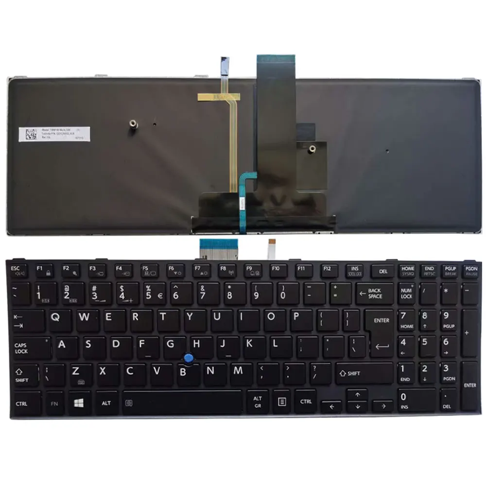 New-US-laptop-keyboard-for-Toshiba-Pro-r50-c-Tecra-a50-c-with-frame-and ...