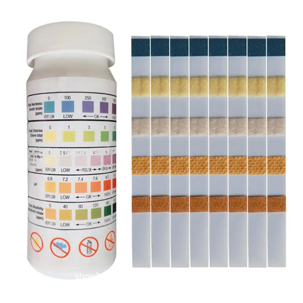 50Pcs-Swimming-Pool-5-inch-Water-Quality-Test-Strips-Swimming-Pool ...