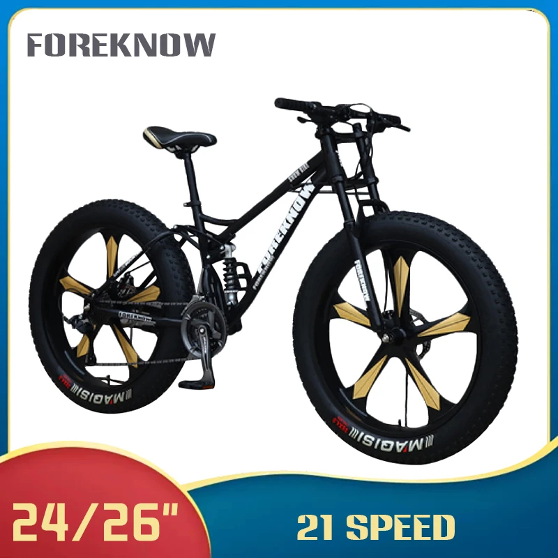 FOREKNOW-24-26-Inch-Adult-Mountain-Fat-Bike-21Speed-Variable-Speed ...