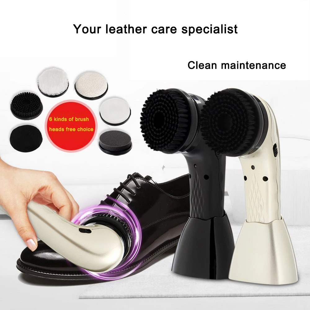 Electric Shoe Polisher With Three Power Supply Using Dusting Brush Oil ...