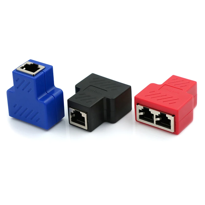 Adaptador divisor RJ45, 1 a 2, enchufe Ethernet Dual, conexiones de red ...