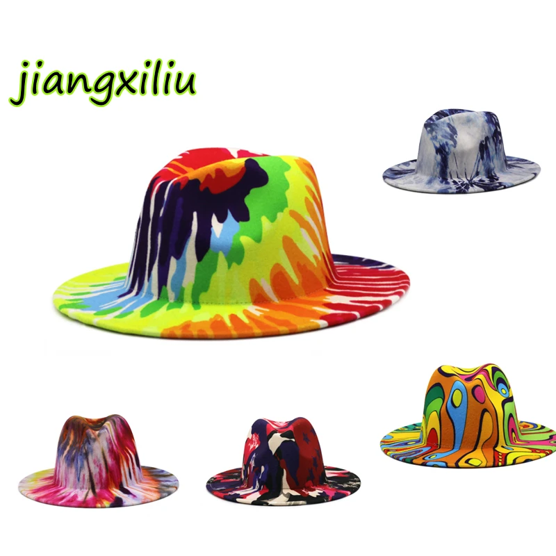 Chap-u-tipo-fedora-com-tie-dye-chap-u-feminino-de-l-camuflado-moda ...