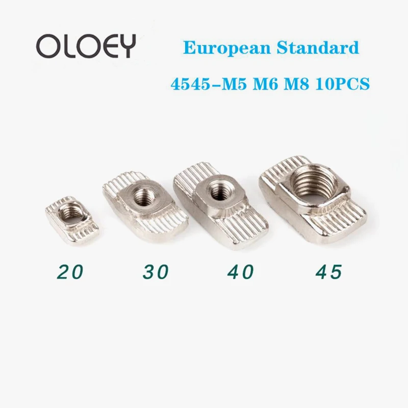 Tuerca en T 20 piezas M5 M6 M8 cabeza de martillo tuerca en T de Fasten ...