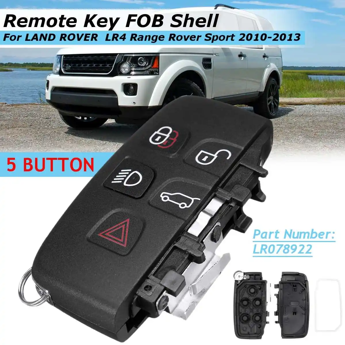 2 шт. дистанционный брелок корпус умного ключа крышка оболочки 5 кнопок ...