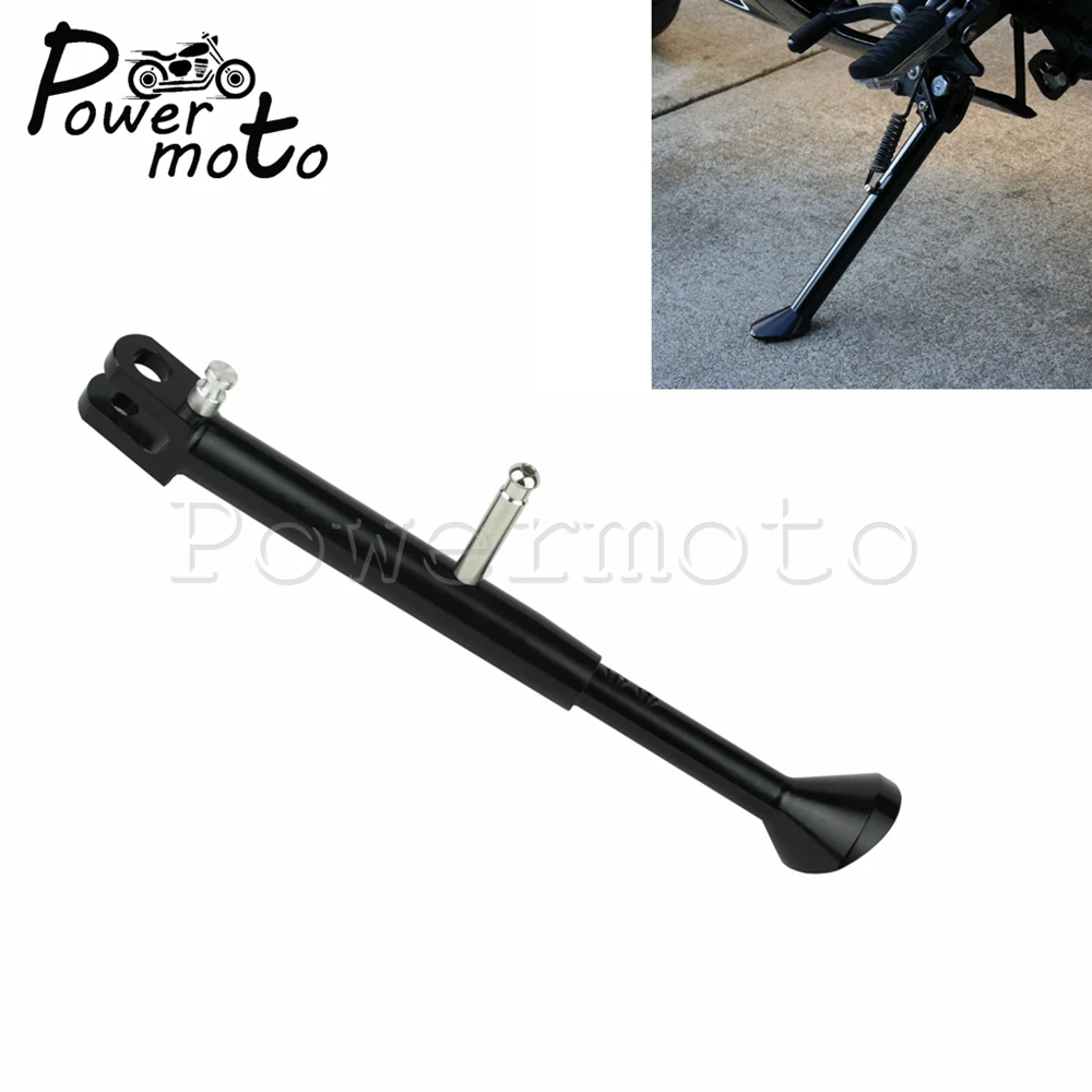 Motorcycle Aluminum Adjustable Kickstand Parking Rack Support Side Foot ...