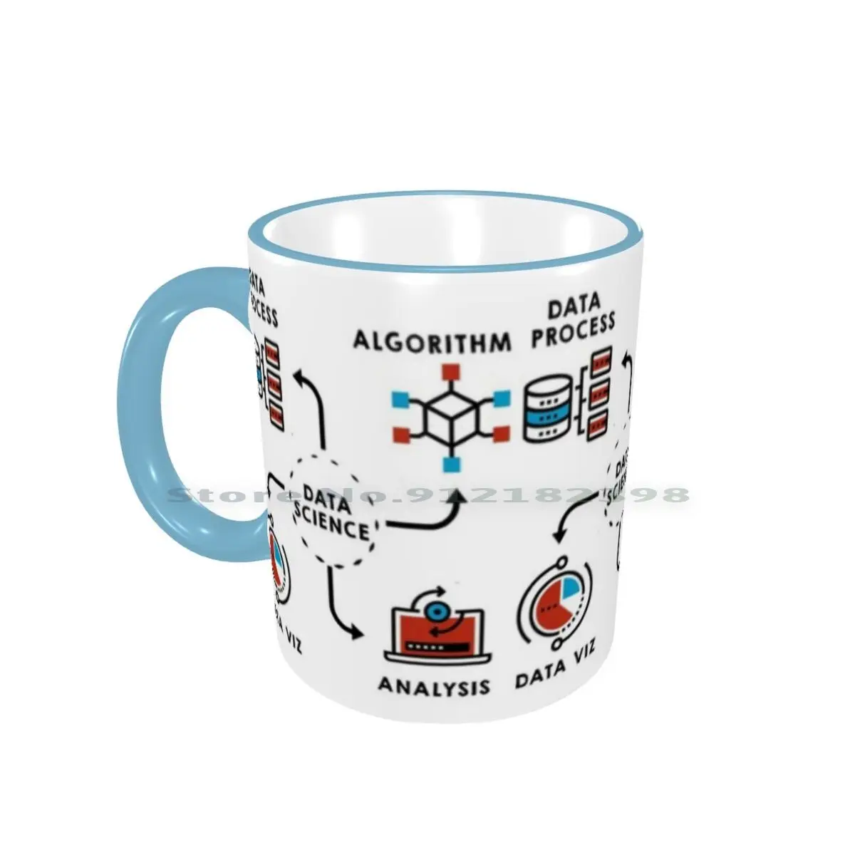 Data Science Designs Ceramic Mugs - Mon Science