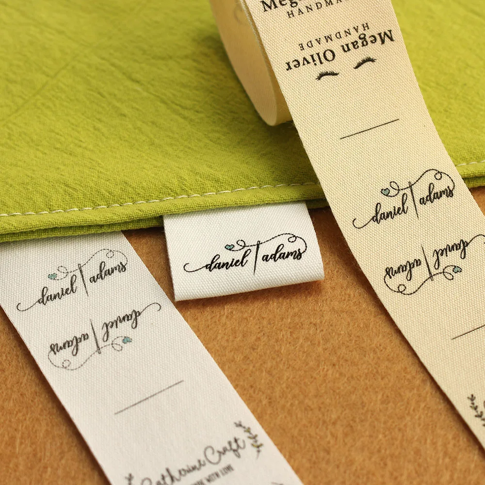Handmade-Cotton-Label-with-Logo-or-Text-Sewing-Accessories-Tags-for ...