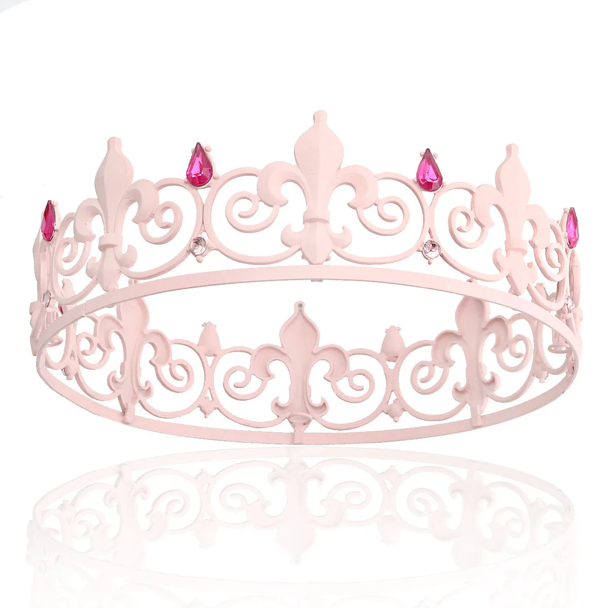 Pink Princess Crown Black Background