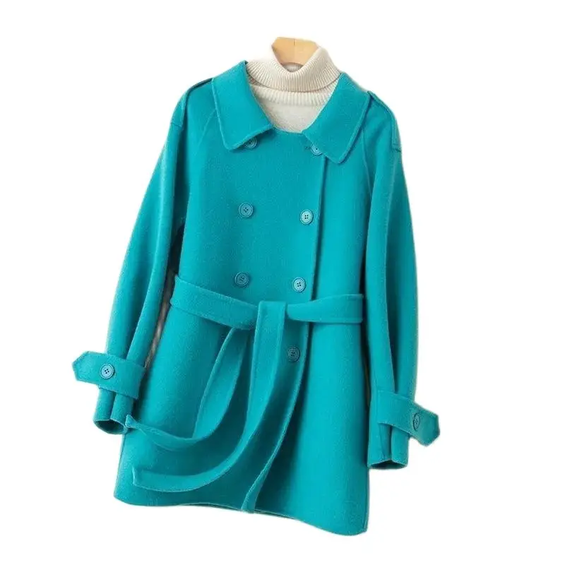 Women's Woolen Coat Mid-long Model Autumn/winter 2021 New Lapel Slim ...