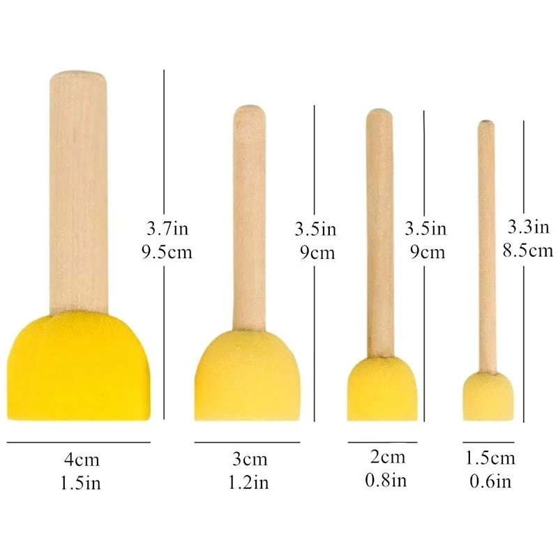 4-Piece Sponge Paint Brush Set – THE SUPPLIES CENTRAL