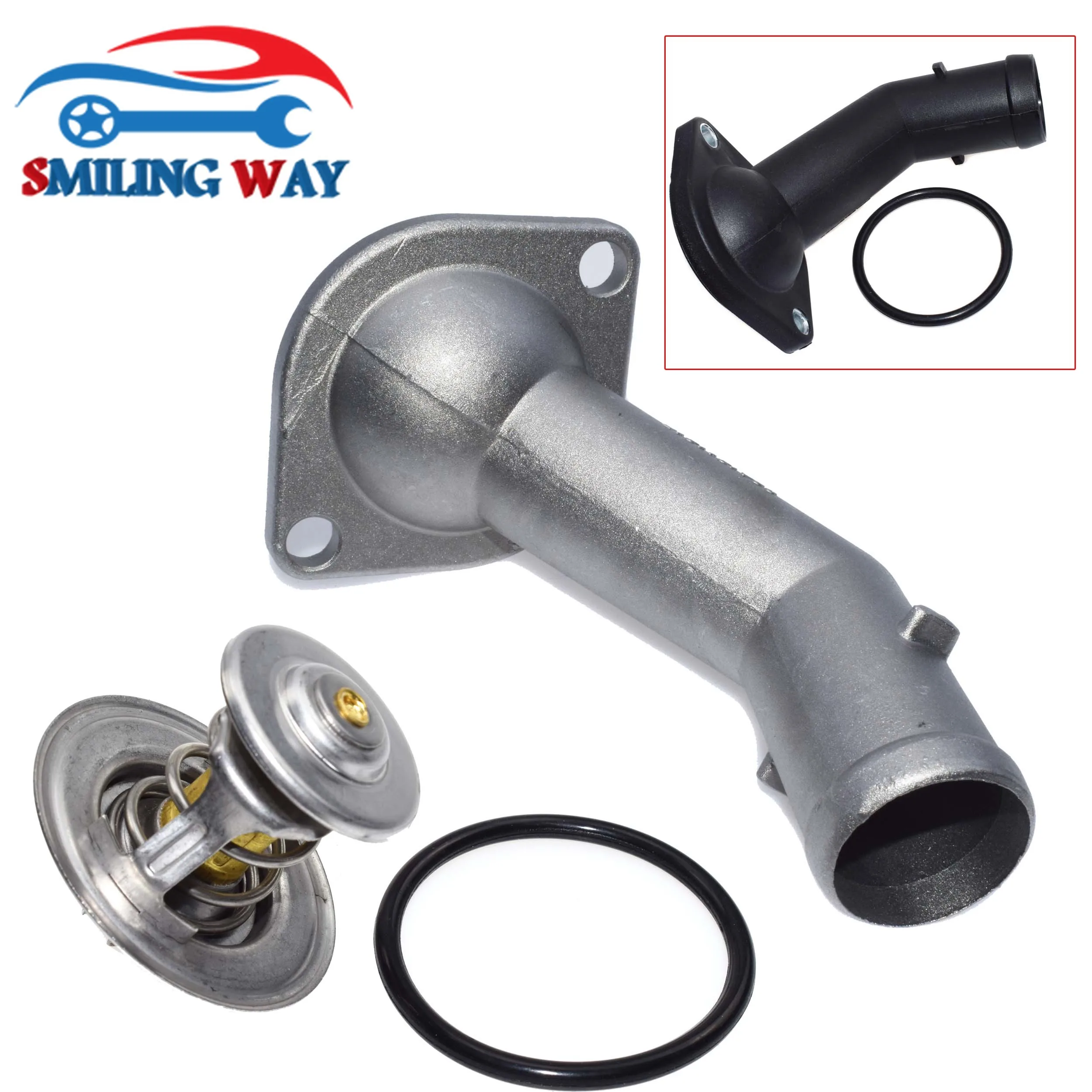 Coolant-Thermostat-or-Housing-Cover-Flange-For-VW-Audi-Seat-Skoda-Golf ...