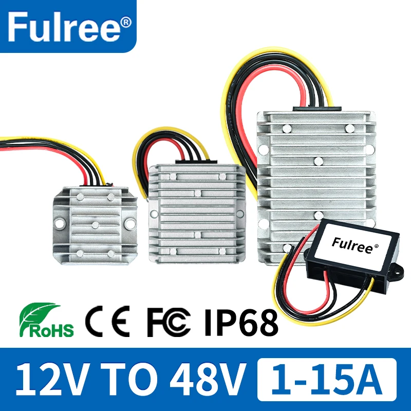 Fulree® 12V DC Convert to 48V DC 3A 5A 10A 15A Step Up Voltage Boost ...
