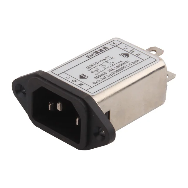 115VAC 250VAC IEC inlet Module AC Power Socket with Fuse EMI Filter ...