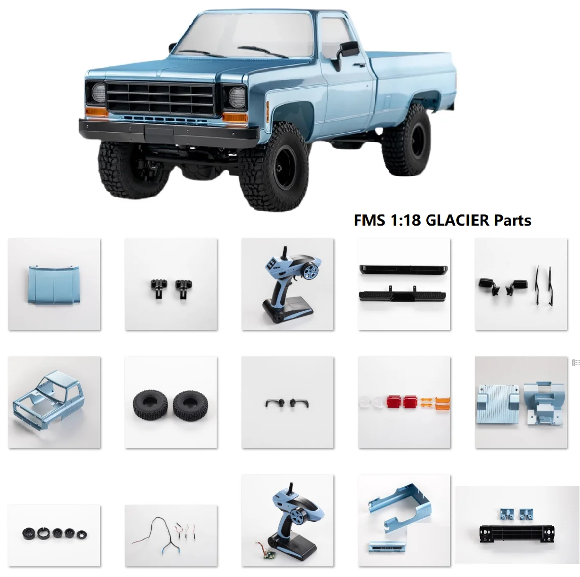 FMS Model 1:18 Glacier RC Car Parts