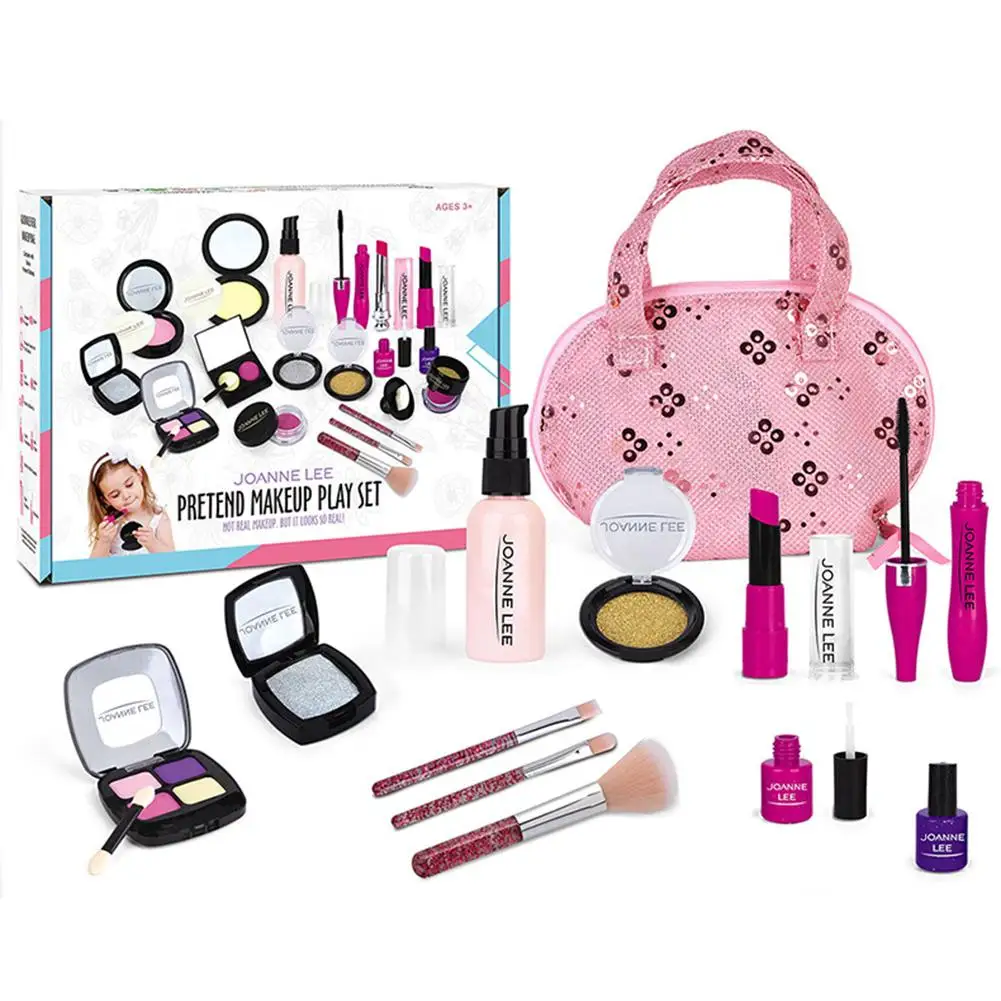 Girls Make Up Toy Set Pretend Play Beauty Princess Pink Makeup Safety ...