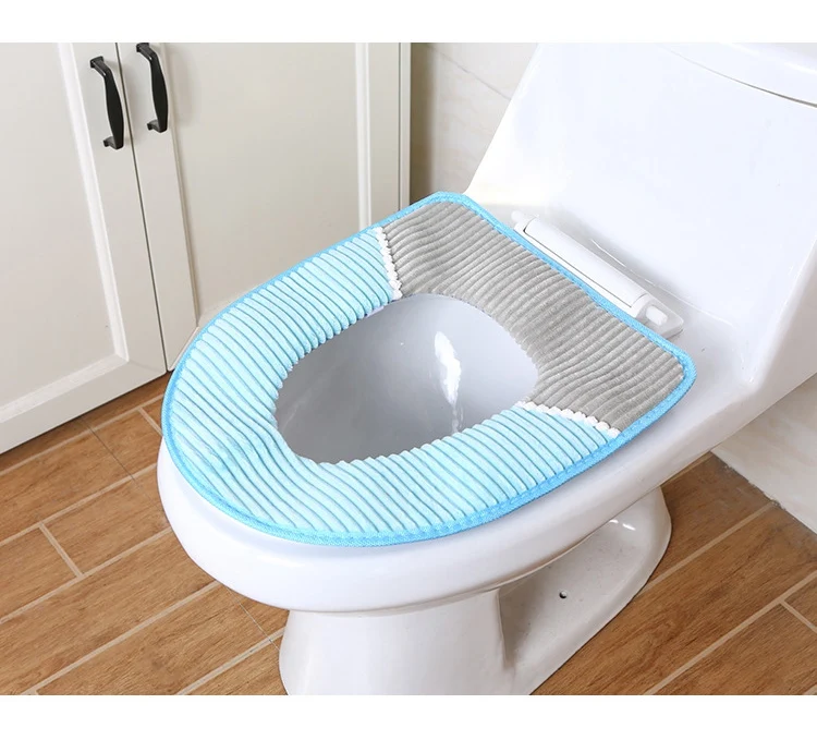 Abattant Wc,1PC hiver épais doux siège de toilette couvre tapis lavable ...