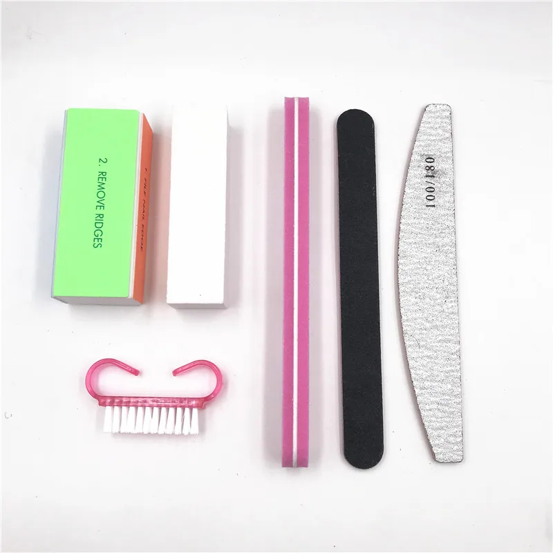 6pcs Nail Files 100\180 Nail Sanding Buffer Professional Nail Files ...