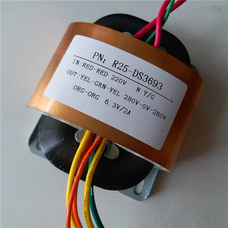 280V-0-280V-0-03A-6-3V-2A-Transformer-R-Core-R25-custom-transformer ...