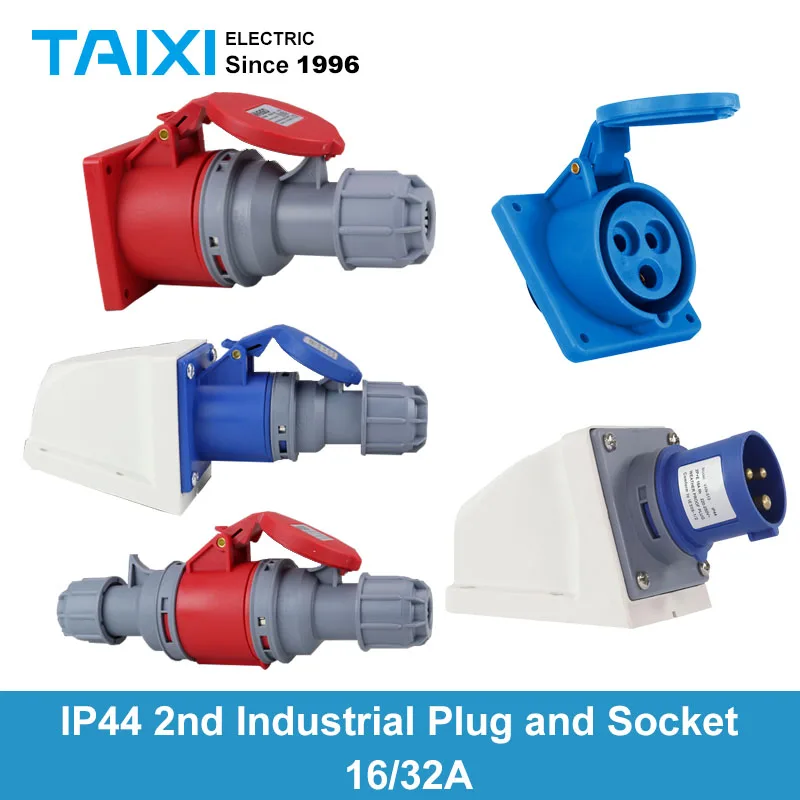 IP44 Industrial Plug and Socket 16A 3P 4P 5P Waterproof and Explosion ...