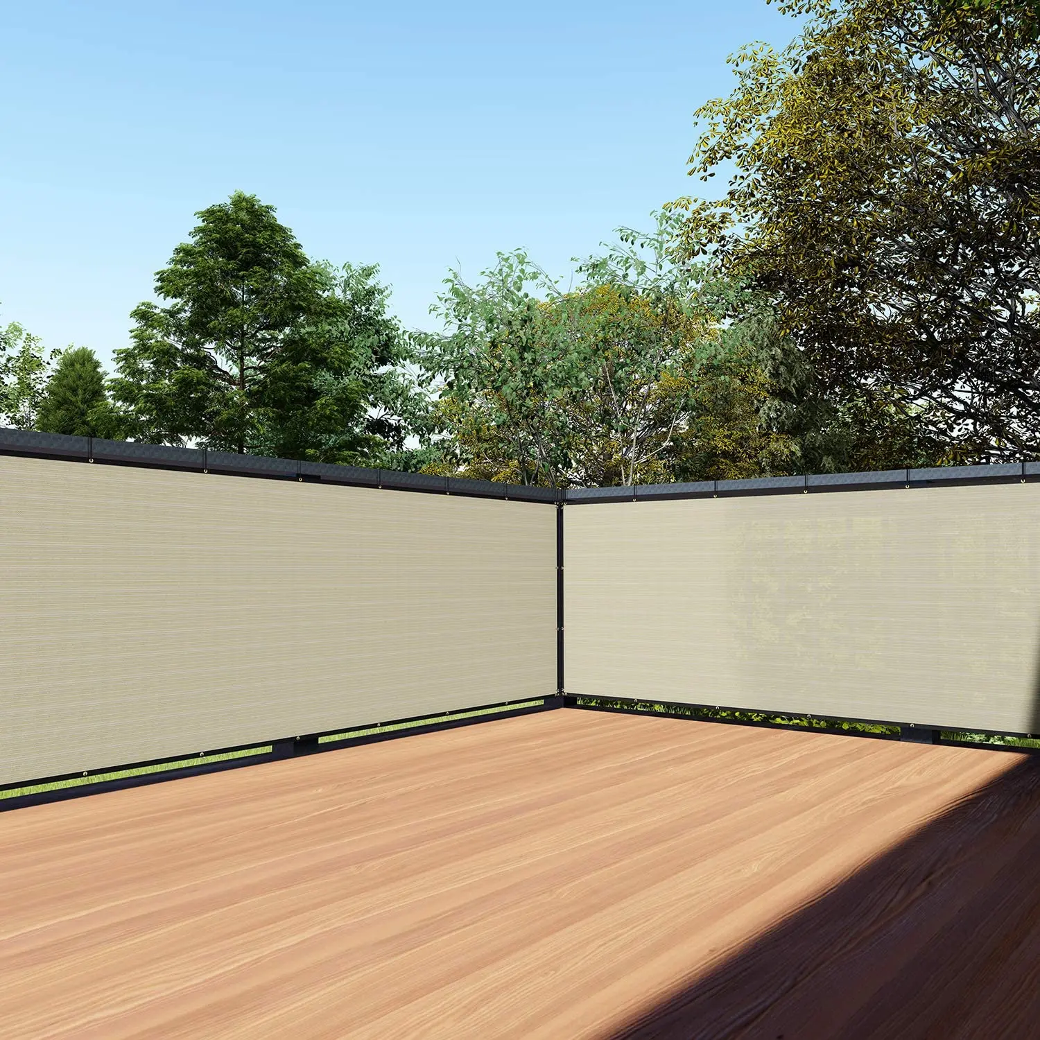 Windscreen Heavy Duty Privacy Screen Fence Beige Colour Balcony Safety ...