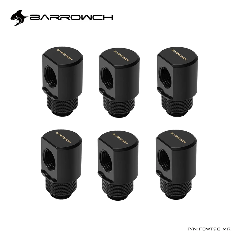 6pcs Barrowch 90 Degree G1/4'' 360 Rotary Fittings ,computer Case ...
