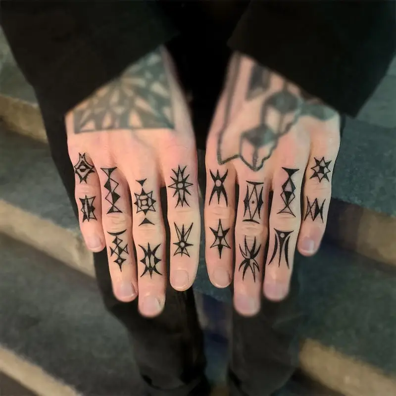 Viking rune finger tattoos - Tattoosbyjames.com