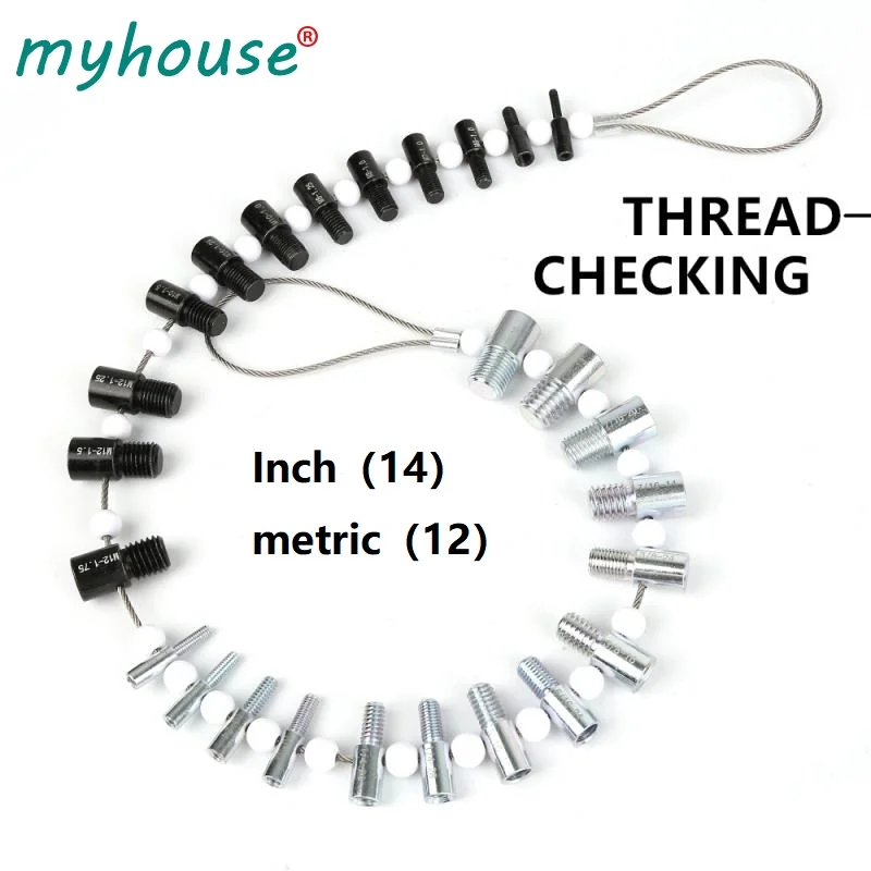 Nut & Bolt Thread Checker (inch & Metric) Thread Tester Nut Screw ...