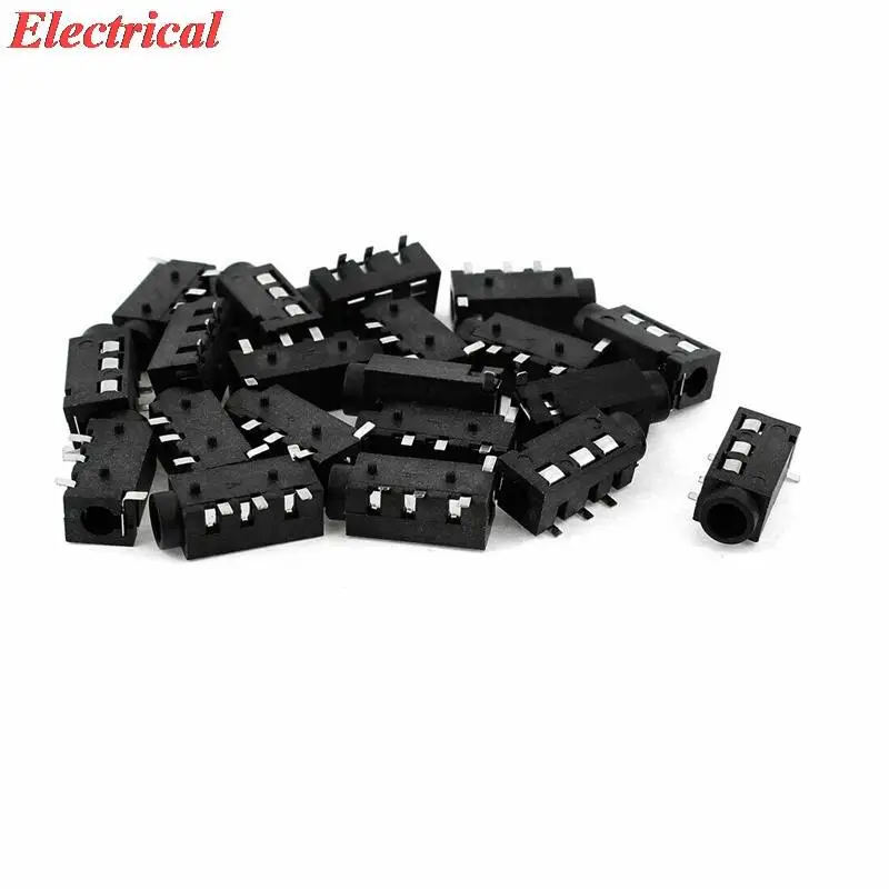 PCB-Mount-4-Pin-Terminals-3-5mm-Female-Stereo-Audio-Jack-Socket ...