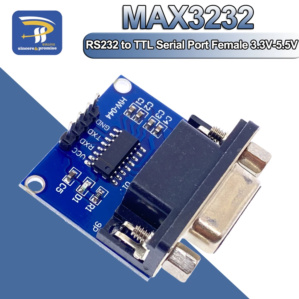 Módulo convertidor de puerto serie MAX3232 RS232 a TTL, conector hembra DB9, placa intermitente ...