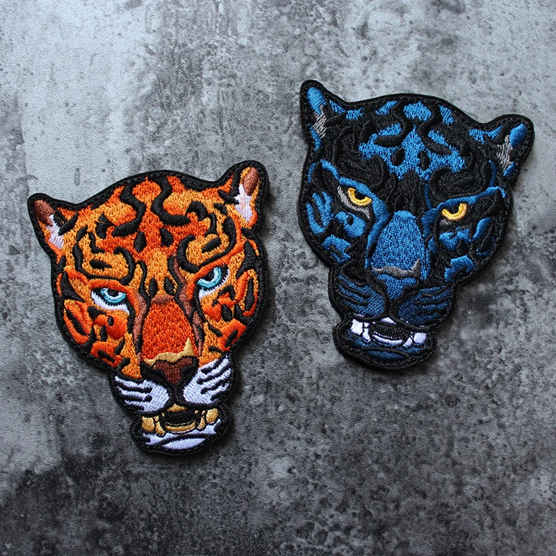 Delicate Embroidery Animal Series Patch Jaguar Tactical Badge Applique ...