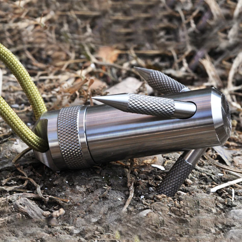 Caja de almacenamiento impermeable EDC, cápsula de titanio, contenedor ...