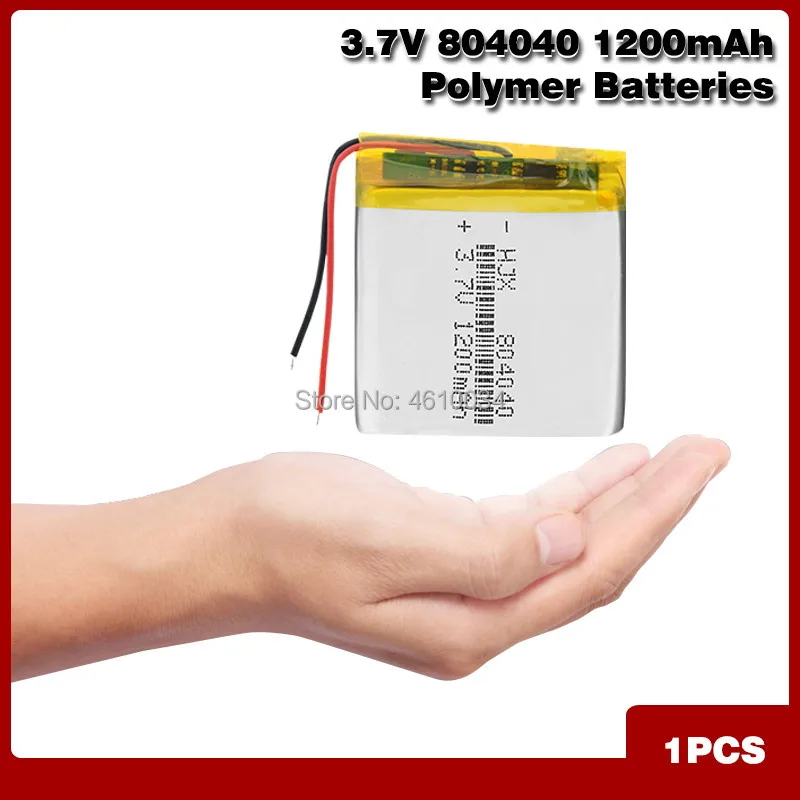 804040 li ion Lipo cells Lithium Polymer Battery 3.7V 1200mAh ...