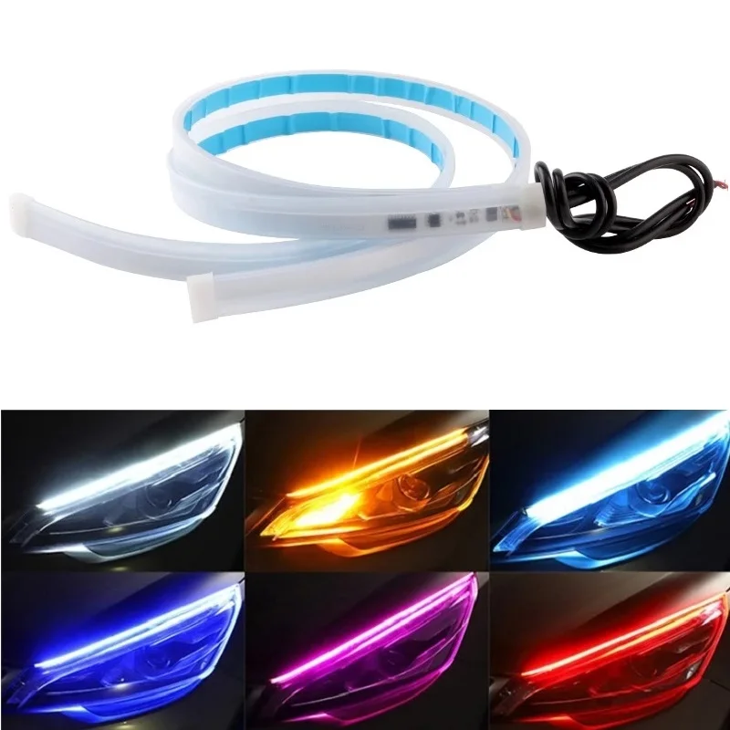 1X 12V Car Led Light Strip DRL Daytime Running Lamp Strips Flexible LED ...