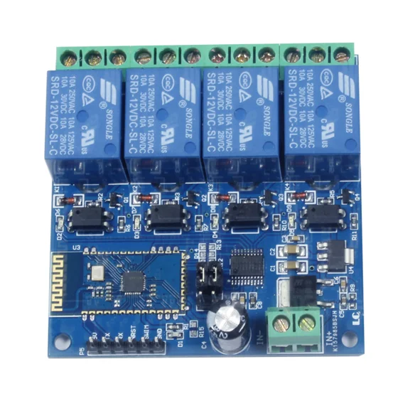 5v 12v/10a 4 Channel Bluetooth Relay Module Four Channel Bluetooth Spp ...