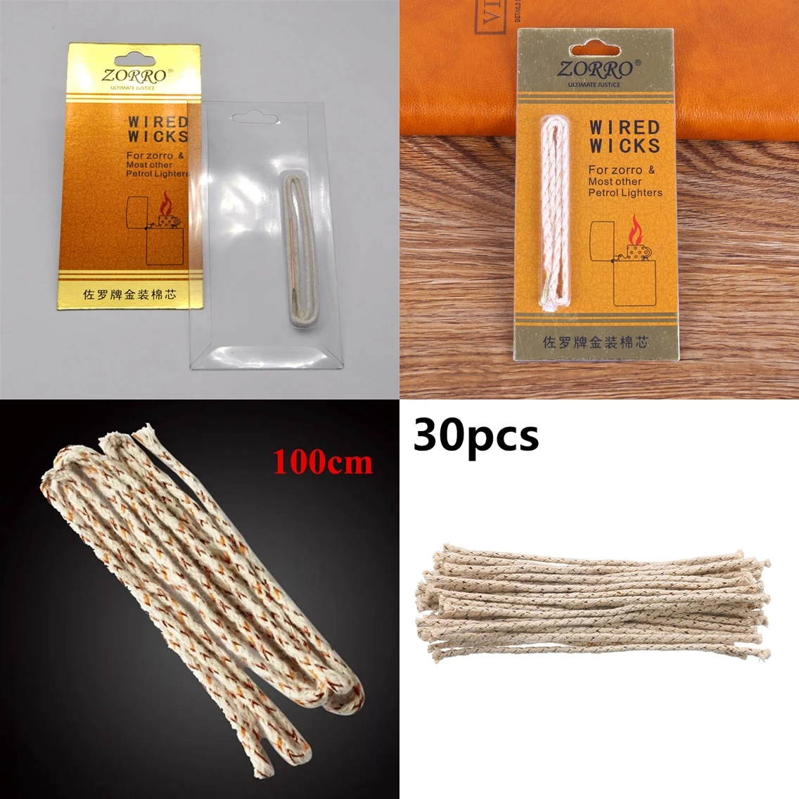 12cm Copper Wire Cotton Wicks & 38cm Wicks With Needle & 33/100cm Wick ...