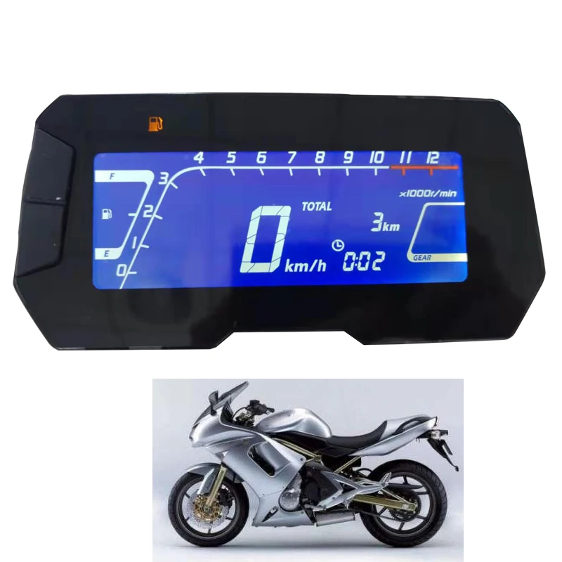 12000-RPM-6-Gear-New-Motorcycle-LCD-Odometer-Digital-Electric-Modified ...