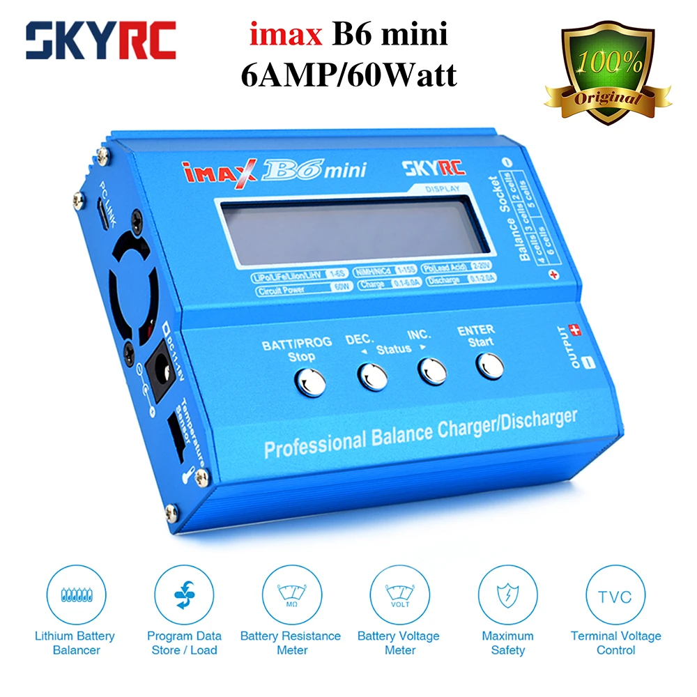 Orijinal RC IMAX B6 MINI 60W şarj dengeleyici deşarj RC modeli NiMH NiCD RC NiCd PB Li ion Lipo ...