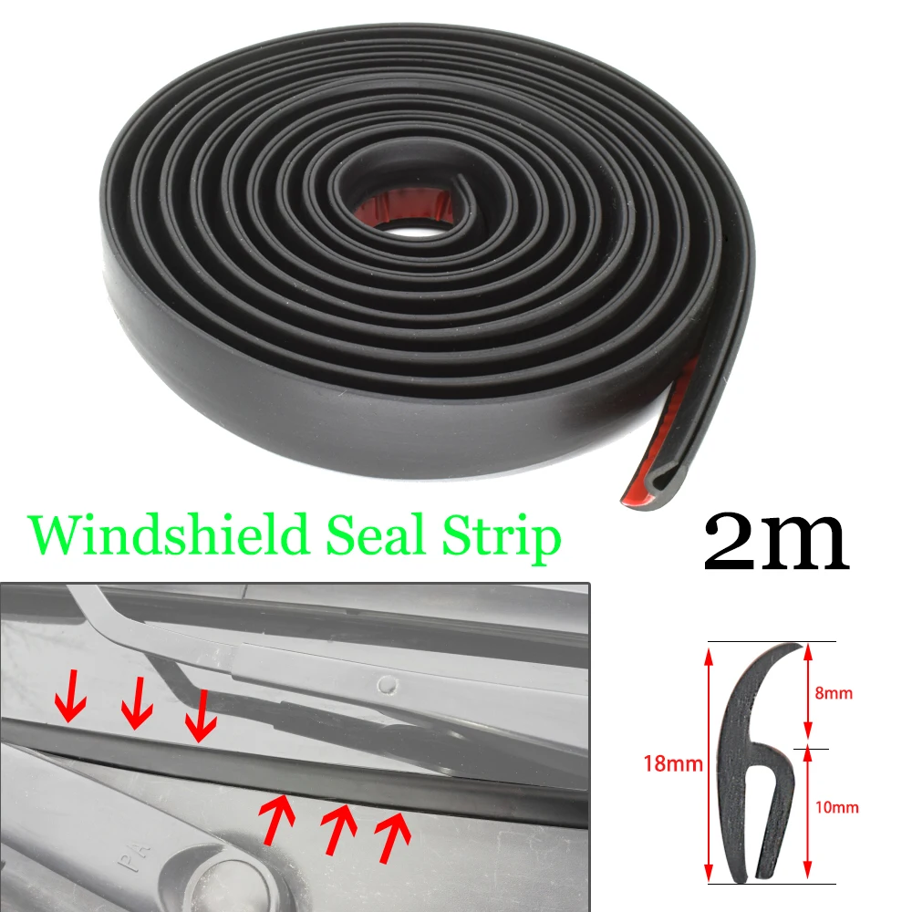 2-M-Rubber-Seal-Strip-Front-Rear-Windshield-Panel-Dustproof-For-BMW-E30 ...