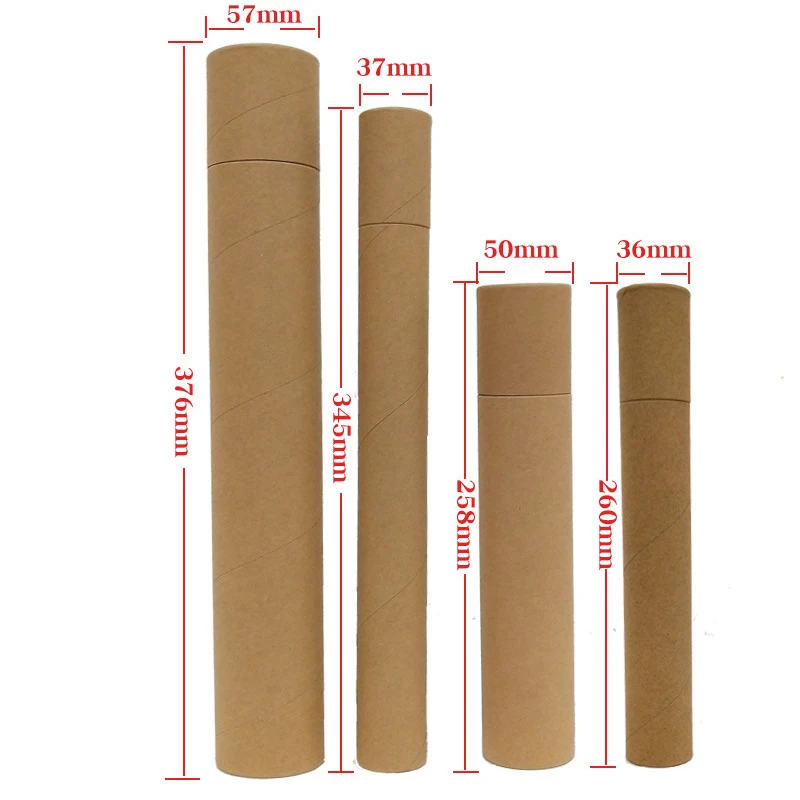 10PCS/Lot Customized Size Round Kraft Postal Shipping Mailing Packaging ...